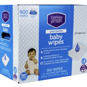 Berkley Jensen Unscented Baby Wipes, 9 pk./100 ct.