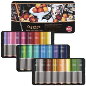 creative mark cezanne premium colored pencils multicolor set of 120 - highly-pigmented drawing pencils - coloring pencils for drawing, blending, coloring, and more