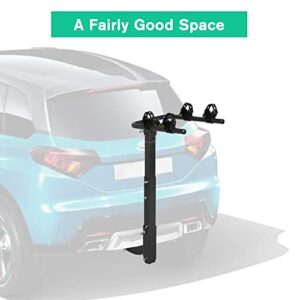 LUCKYERMORE Bike Rack Hitch Bike Rack for SUV with Adjustable＆Foldable Steel Frame, Car Bike Racks for 2 Bikes Bike Carrier Hitch Mount with 2-inch Receiver