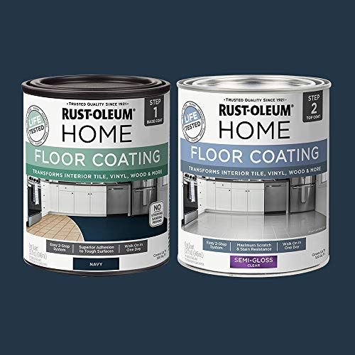 Rust-Oleum 367603 Home Interior Floor Coating Kit, navy 32 Fl Oz (Pack of 2)