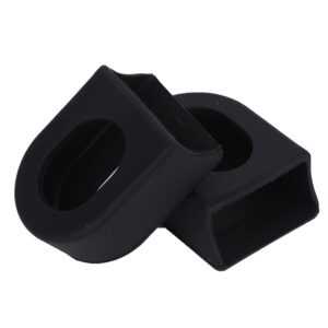 1 pair crank boot protectors, silicone crank arm boots for mountain bike road bike(black)