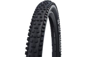 schwalbe - nobby nic all mtb, touring and enduro tubeless folding bike tire | 27.5 x 2.8 | performance line, raceguard, addix, double defense | black