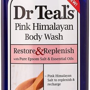 Dr Teal's Pink Himalayan Salt Body Wash Gift Set (2 Pack, 24oz Ea.) - Restore & Replenish Pink Himalayan Salt