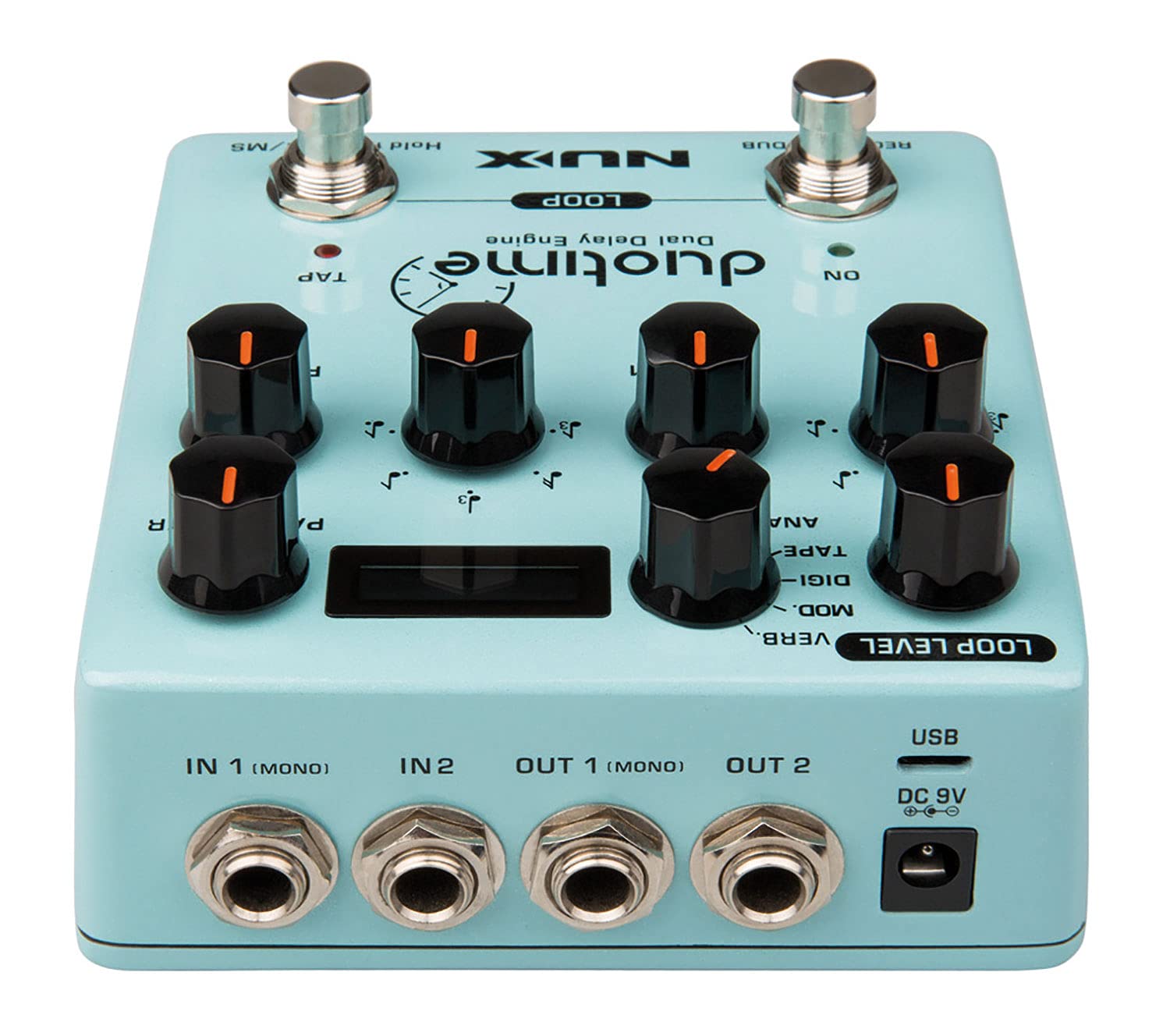 Nux NDD-6 Duotime Dual Delay Effects Pedal,Cyan