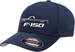 1980-86 ford f150 pickup truck outline design flexfit 6277 athletic baseball fitted hat cap navy s/m