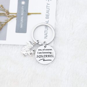 WSNANG Funny Squirrels Jewelry Forest Animal Jewelry Squirrels Lover Gift (Listening Squirrel KC)