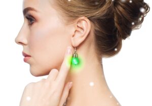 light up ornament earrings - the original from beardaments, 4pc red and green colorful christmas for holiday party, cosplay, women costume