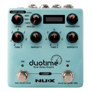 Nux NDD-6 Duotime Dual Delay Effects Pedal,Cyan