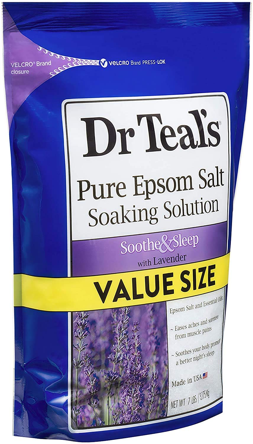 Dr Teal's Epsom Salt 3-Pack (21lbs Total) Lavender Soothe & Sleep