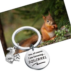 WSNANG Funny Squirrels Jewelry Forest Animal Jewelry Squirrels Lover Gift (Listening Squirrel KC)