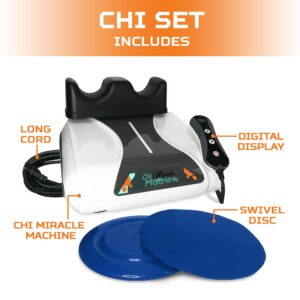 HHLL Chi Machine, Chi Swing Machine for Aerobic Exercise and Vitality, Chi Miracle Machine Leg Exerciser, Swivel Disc, Deep Ankle Rest, Multi Speed