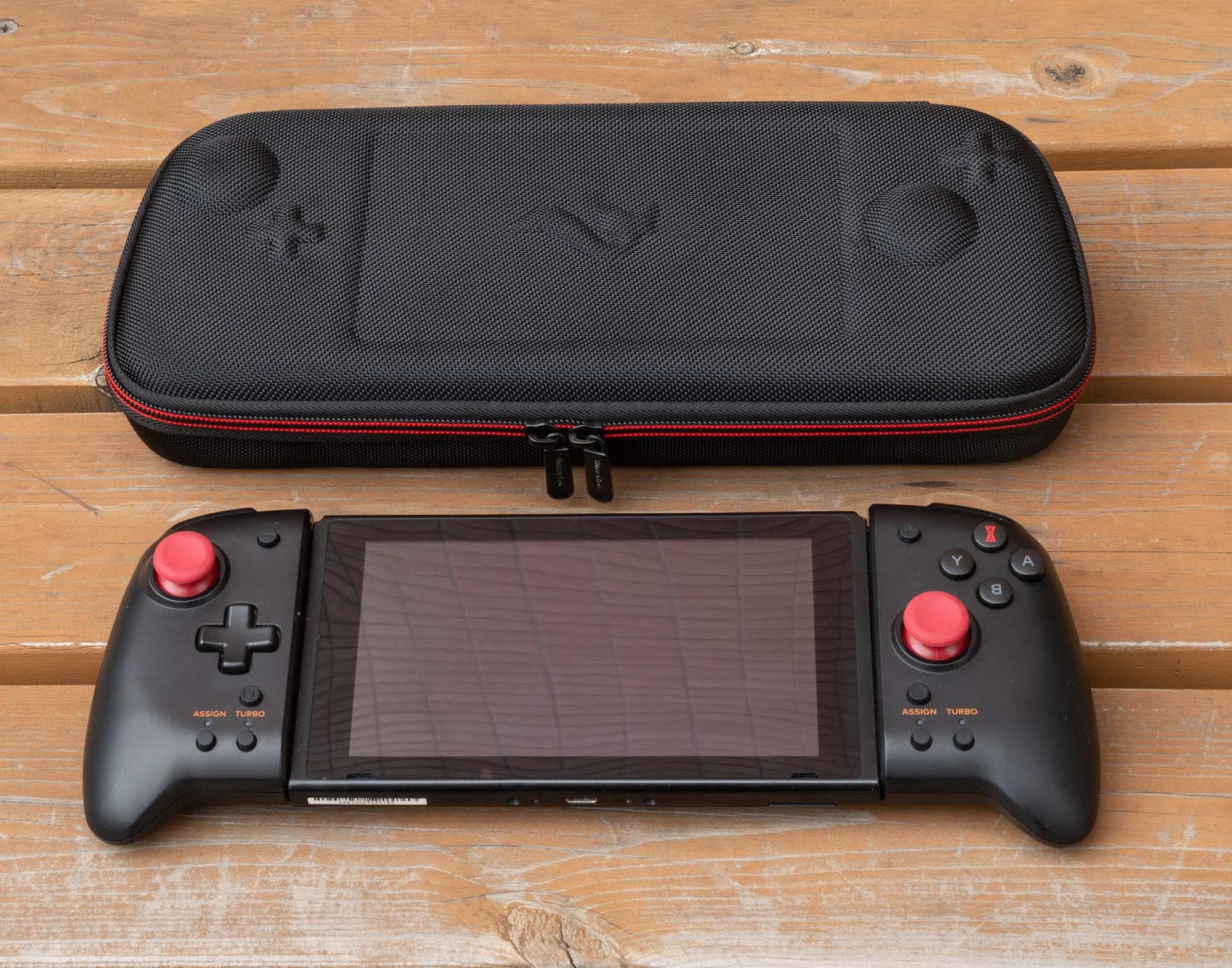 ButterFox Grip Carry Case for Hori Nintendo Switch Split Pad Pro Controller, Compatible with Nintendo Switch OLED Model- Red/Black