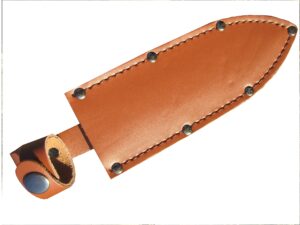 riverview enterprise knife sheath riveted genuine leather - up to 7-inch single/double edge blade – riveted belt & handle loops – hori hori, hunting, camping, fishing, tactical, outdoor