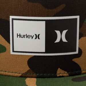 Hurley Mens Caps - Flat Brim Snapback Baseball Cap Standard Trucker Hats for Men, Size One Size, Camo/Black