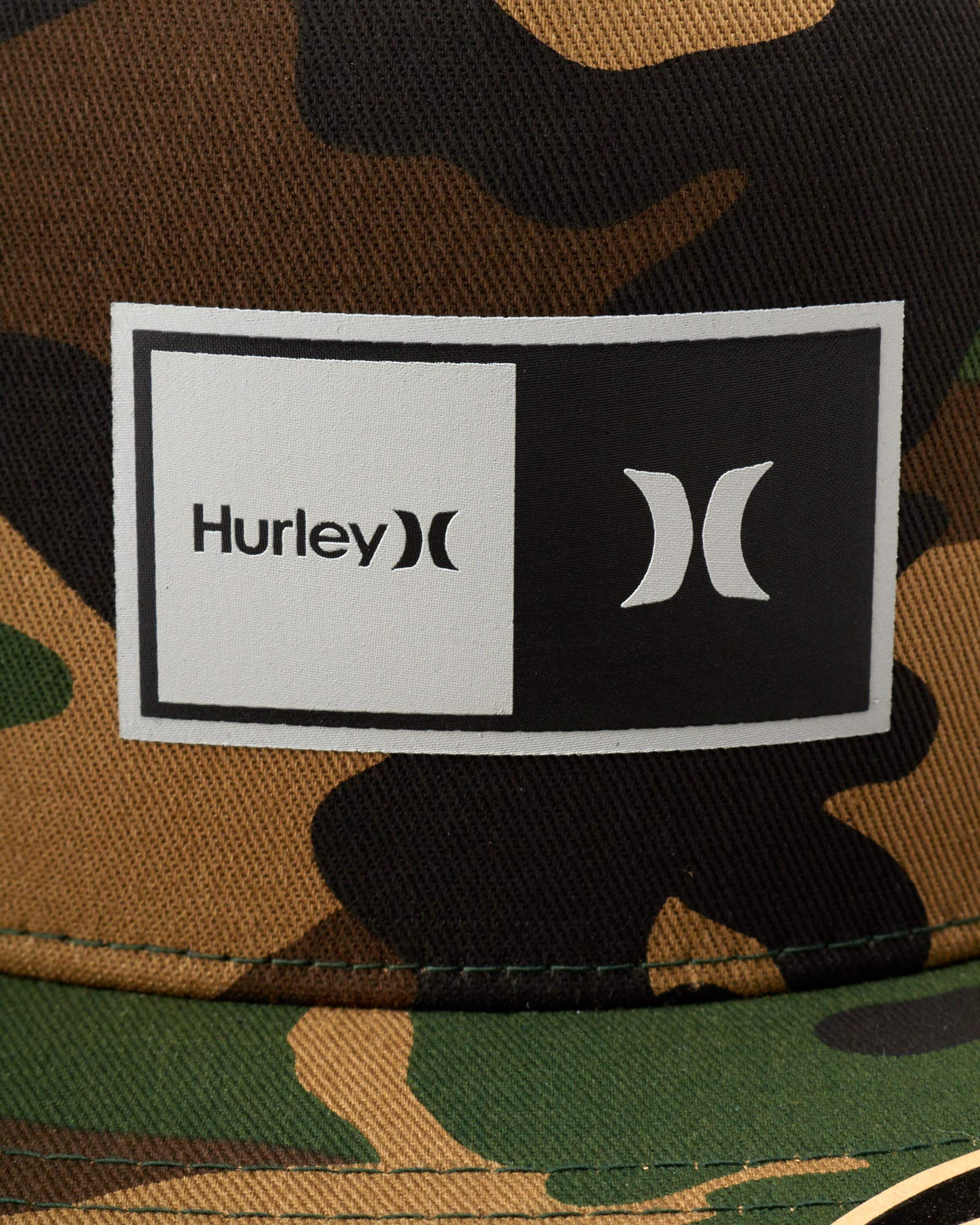 Hurley Mens Caps - Flat Brim Snapback Baseball Cap Standard Trucker Hats for Men, Size One Size, Camo/Black