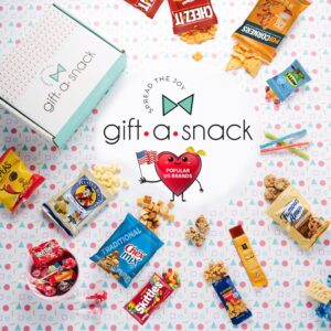 Gift A Snack - Back To School Gifts For Students Healthy Snack Box Care Package + Greeting Card (60 Count) Birthday Treats Gift Basket, Nutritious Granola Breakfast Bars - Food Assortments & Variety