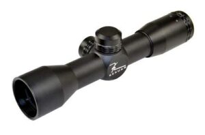 db tac inc 4x32 compact scope with mil-dot reticle and 1" picatinny scope rings