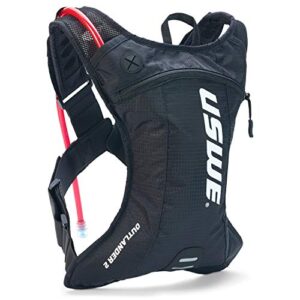 uswe outlander cycling hydration backpack, 2l, multi (0.45kg, adjustable shoulder strap, stash pocket, 2.0l capacity)