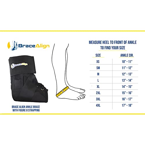 Figure 8 Strapping Ankle Brace PDAC L1902 - Immobilization Post Injury, Lightweight for Quick Lace Up & Inversion/Eversion Control, Sport Brace for Volleyball, Basketball, Running, Soccer and More