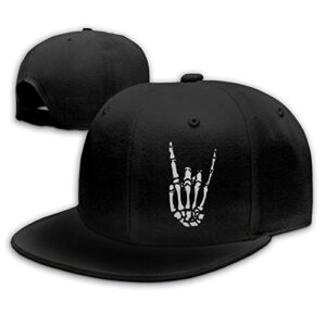 cool rock roll skeleton hand flat bill hats snapback hat baseball cap black snapback hats for men adjustable