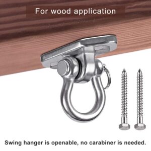 WAREMAID Hammock Chair Hanging Kit Swing Ceiling Mount, Heavy Duty Swing Hanger Hook, Indoor Outdoor Playground Hanging Chair, Tree, Gym, Rope, Swing Set Bracket, Punching Bag Hardware, 1000 LB