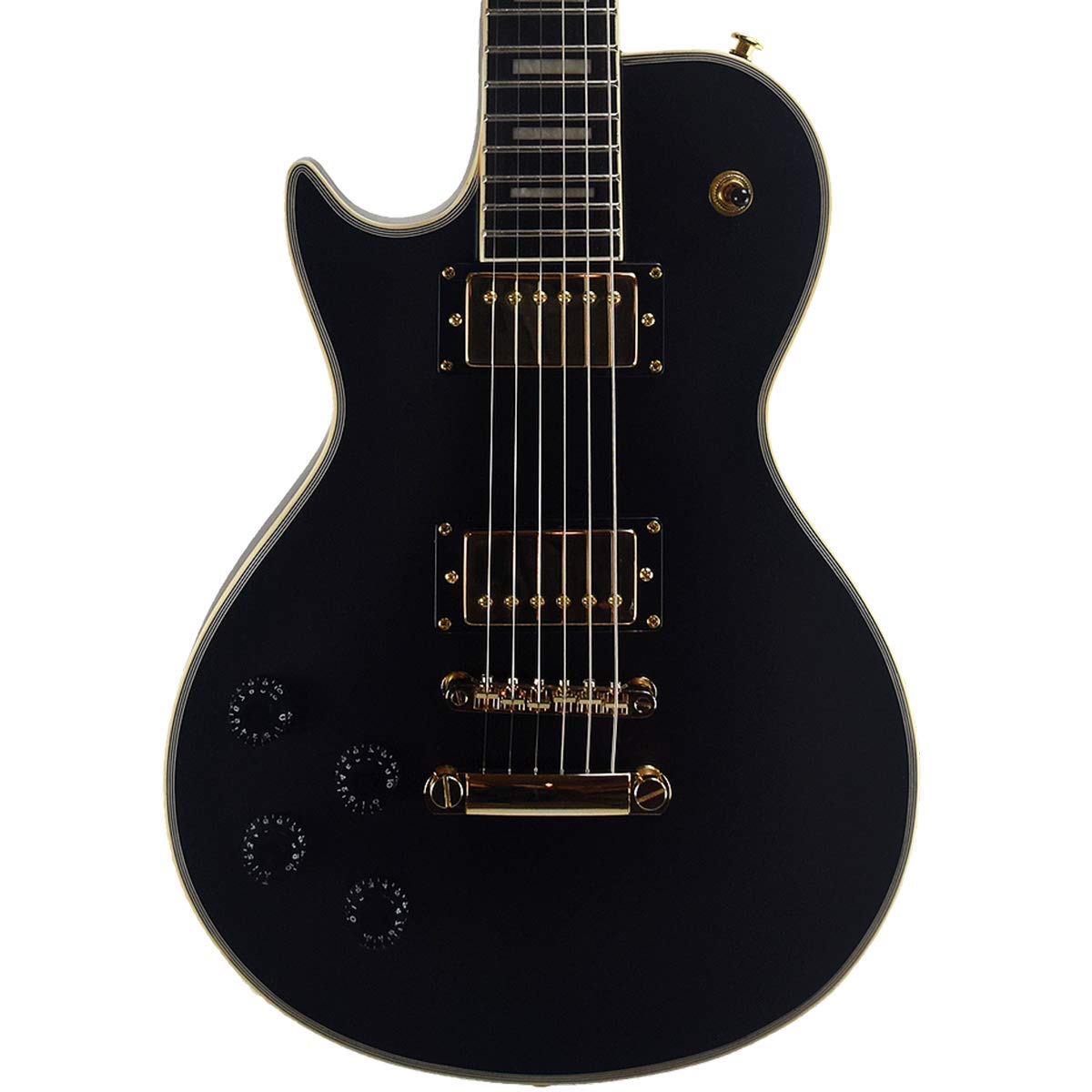 Sawtooth Heritage 70 Series Left Handed Maple Top Electric Guitar, Satin Black