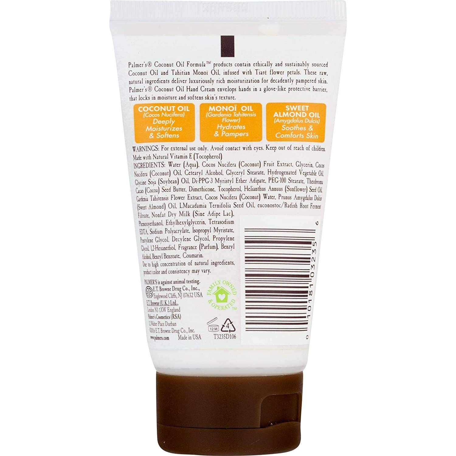 Palmer's Coconut Oil Formula Coconut Oil Hand Cream 2.10 oz (Pack of 3)