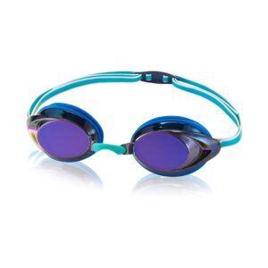 speedo unisex-child swim goggles vanquisher 2.0 junior mirrored blue/iris