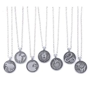 tlsd meliodas necklace,7pcs anime cosplay costume pendants