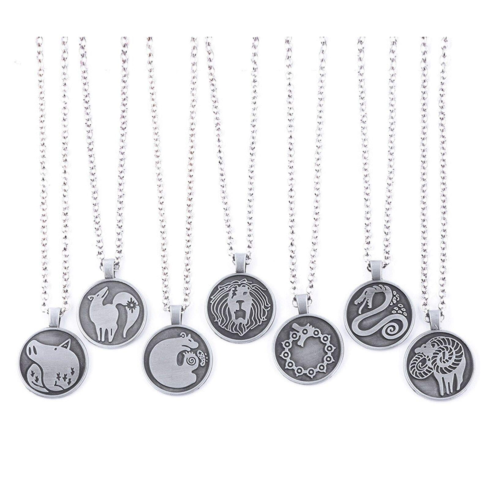 TLSD Meliodas Necklace,7pcs Anime Cosplay Costume Pendants