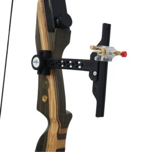 Archery Recurve Bow Target Sight T Shape Adjustable with Ring Pin with Dot Detachable for Takedown Competition Olympic Style Hunting Practice Range