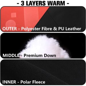 OROOTL Down Gloves Waterproof Down Mittens Men Women Winter Insulated Mitt Warm Snow Mittens