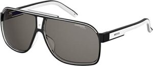 carrera grand prix 2/s 07c5/m9 64m black crystal/grey polarized rectangular sunglasses for men for women+ bundle with designer iwear eyewear kit