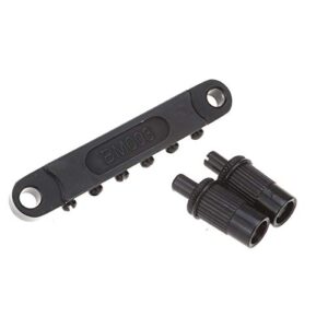 Musiclily Pro 52mm Guitar Roller Saddle Bridge Tune-O-Matic Bridge with M8 Post for Les Paul LP SG Electric Guitar, Black