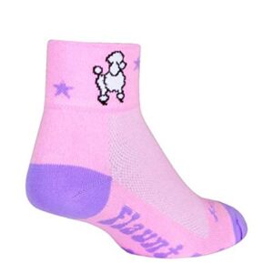 sockguy women's 2in flaunt it cycling/running socks (flaunt it - s/m)