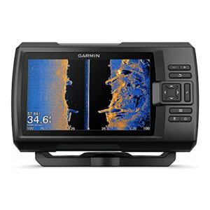 garmin striker vivid 7sv, easy-to-use 7-inch color fishfinder and sonar transducer, vivid scanning sonar color palettes (010-02553-00)