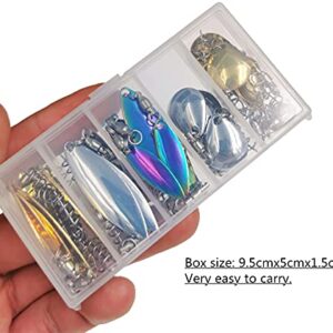 30pcs Tail Spinners Willow Colorado Blade Spin Lure Making for Senko Lures Worms Bass Fishing Soft Plastic Lures