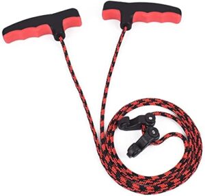 crossbow rope string cocking device double handle for archery bow hunting tool accessories red (pack of 1)