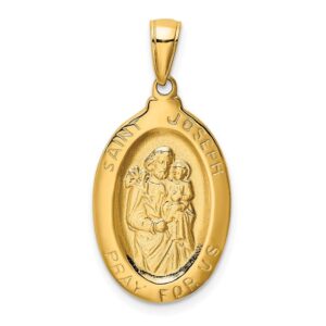 14k saint joseph medal pendant qm1502