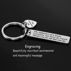 Kivosliviz Mental Health Counselor Gifts Keychain Gift for Counselor Key Chain School Counselor Keychain