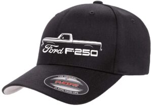 1973-77 ford f250 pickup truck outline design flexfit 6277 athletic baseball fitted hat cap black l/xl