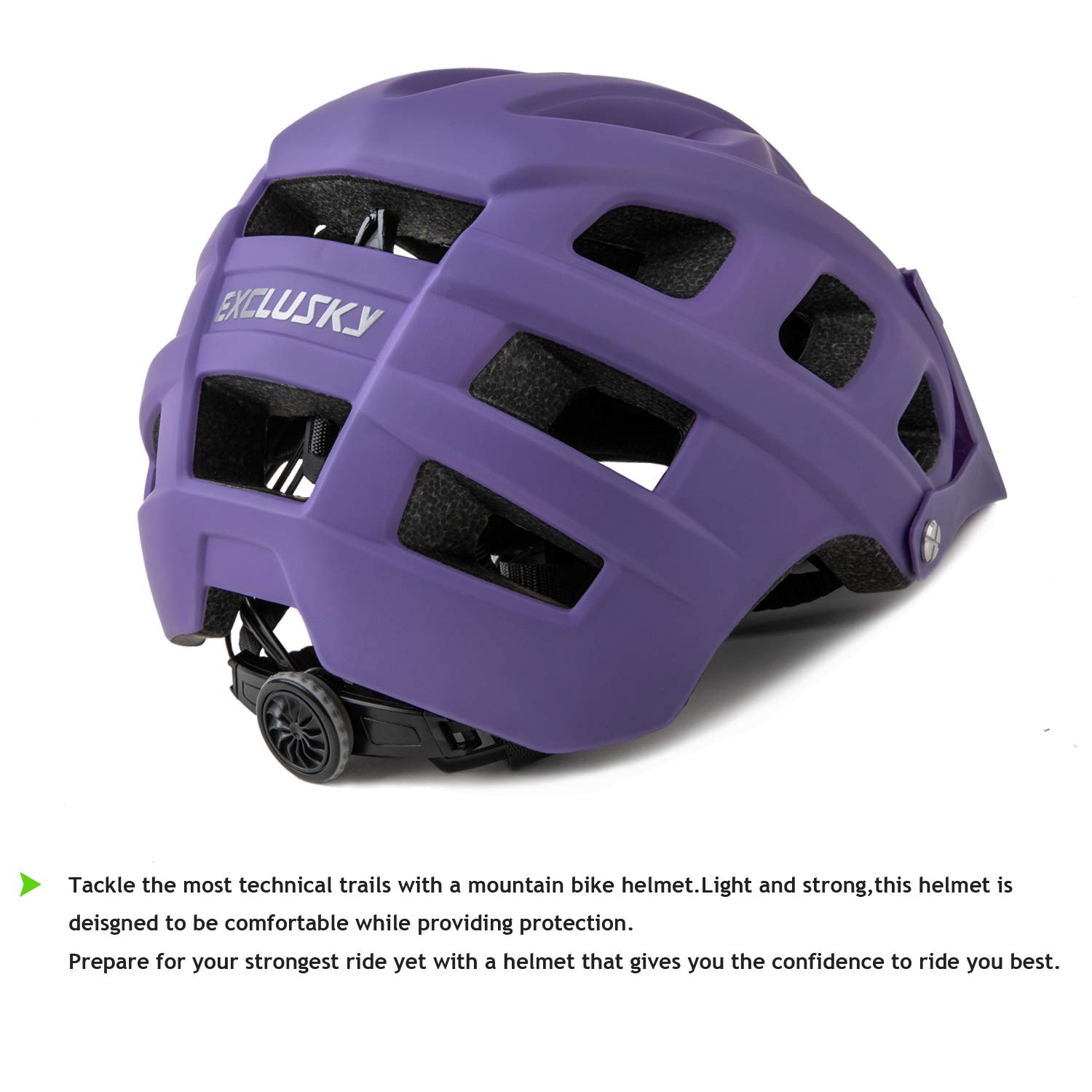 Exclusky Bike Helmet Mountain Bike Helmet for Adults Lightweight MTB Cycling Helmet for Men Women Adjustable Bicycle Helmet with Visor