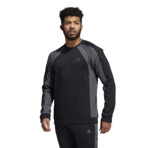 adidas Men's Harden Foundation Crew, Black, Large