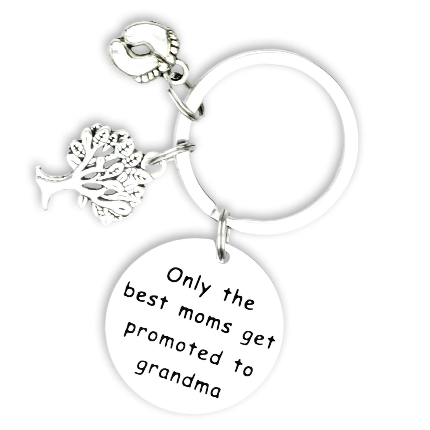 Kivosliviz Grandma to be Gifts Keychain Only The Best Moms Get Promoted to Grandma Key Chain Your Going to be a Grandma Keychain