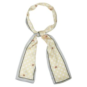 allegra k skinny scarves 50s polka dot neck wraps for women cute ribbon hairband neckerchief yellow heart 1 pcs