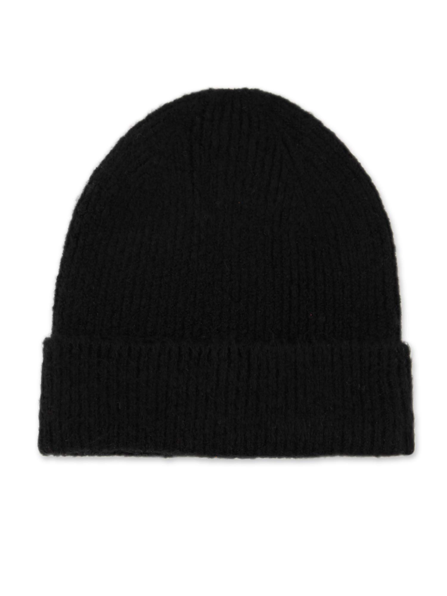 Moss Rose Beanie Hat for Men Women Cuffed Chunky Plain Skull Hats Unisex Winter Warm Knit Cap Womens Soft Beanies Black