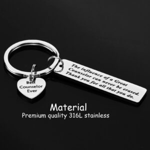 Kivosliviz Mental Health Counselor Gifts Keychain Gift for Counselor Key Chain School Counselor Keychain