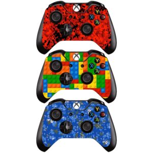 fottcz [3pcs] vinyl skin for xbox one controller cover decal sticker - 3pcs. mix style c