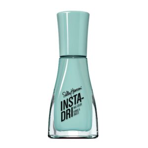 sally hansen insta-dri®, gain mo-mint-um, quick dry, long lasting, streak-free shine, blue nail polish