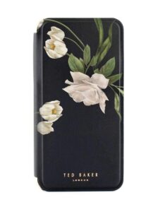 ted baker eesmee mirror folio case for iphone 11 - elderflower/black silver